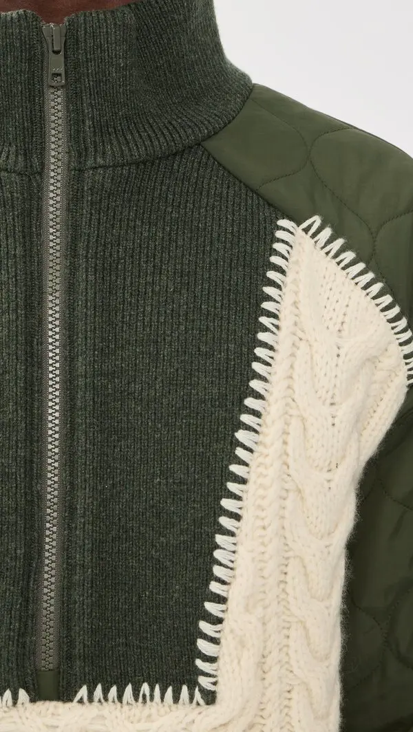 Sea Allen Cable Half Zip Combo Pullover