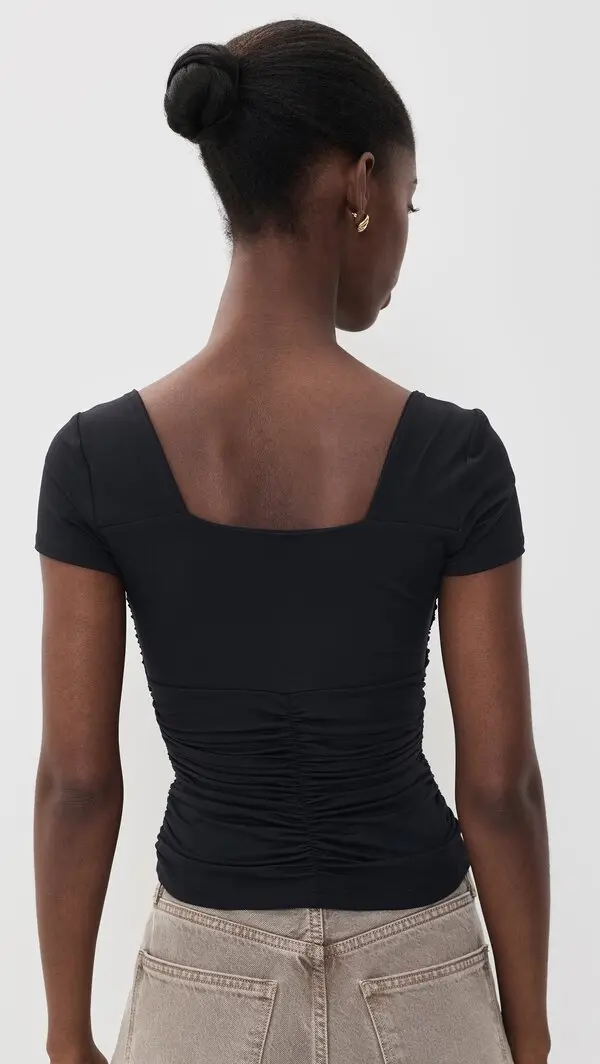 Susana Monaco Sweetheart Gathered Top