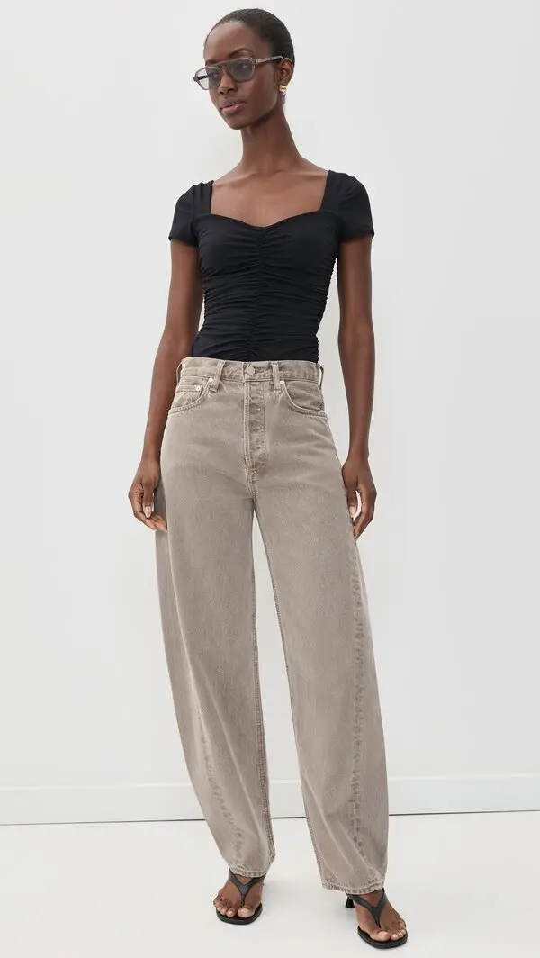 Susana Monaco Sweetheart Gathered Top