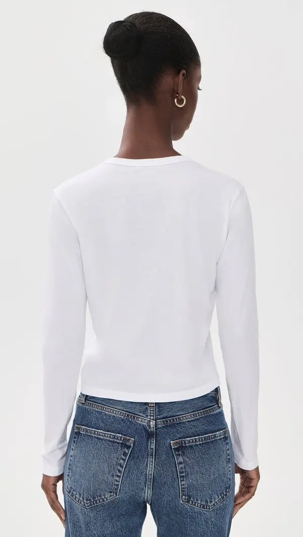 JAMES PERSE Shrunken Crew Neck Tee - White