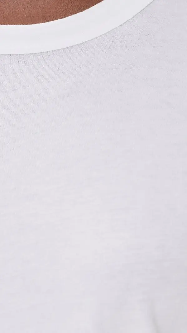 JAMES PERSE Shrunken Crew Neck Tee - White