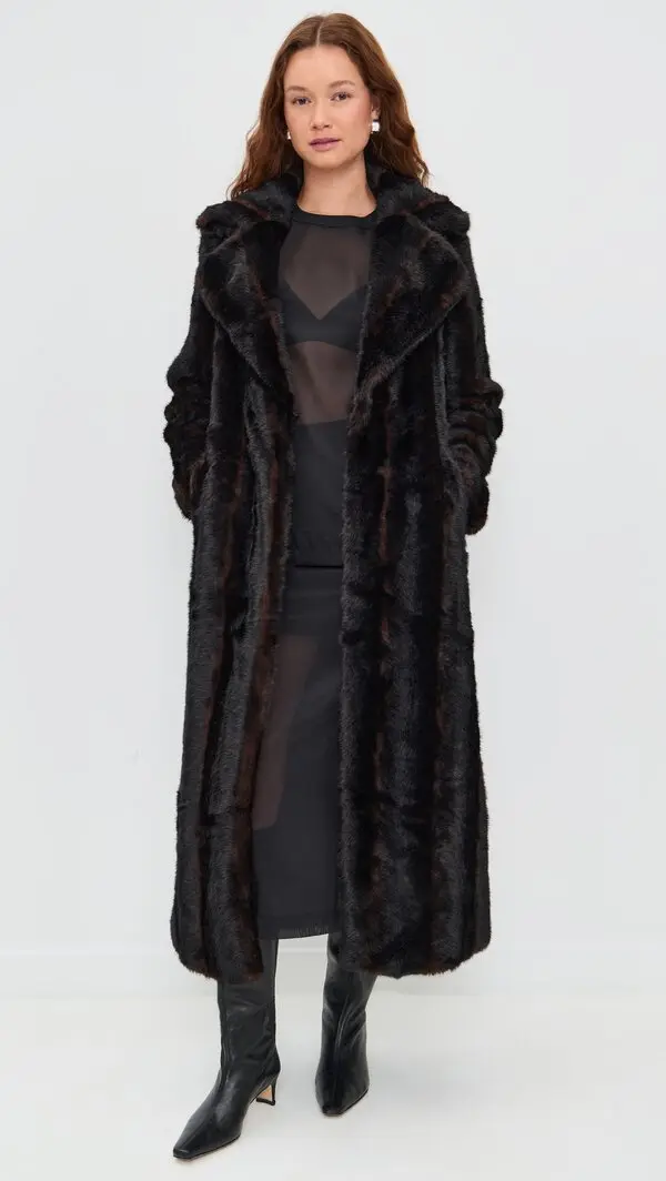 Apparis Gabrielle Shaved Mink Maxi Coat