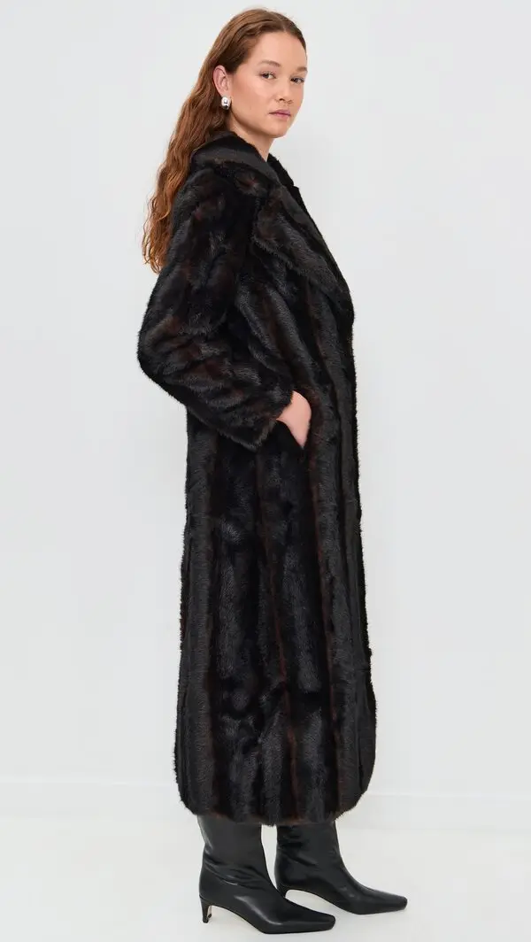 Apparis Gabrielle Shaved Mink Maxi Coat