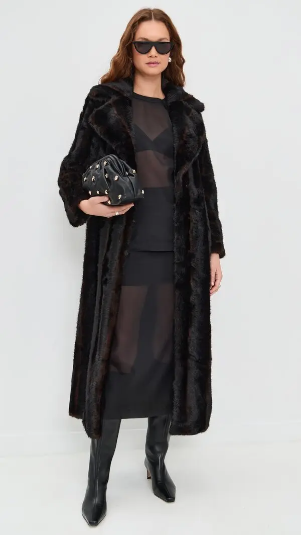 Apparis Gabrielle Shaved Mink Maxi Coat