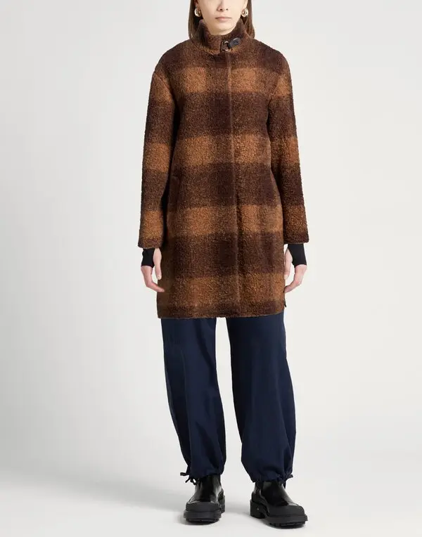 Cinzia Rocca Bouclé Checked Coat