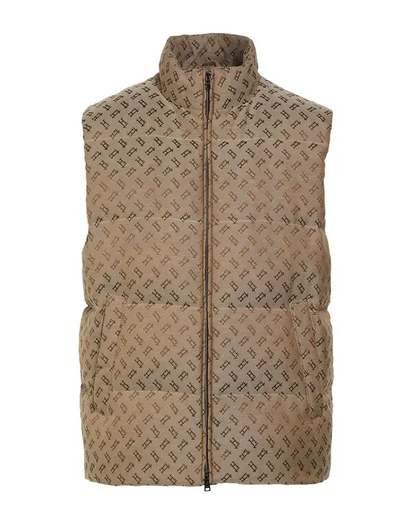 Herno Vest Camel Size Polyester, Cotton