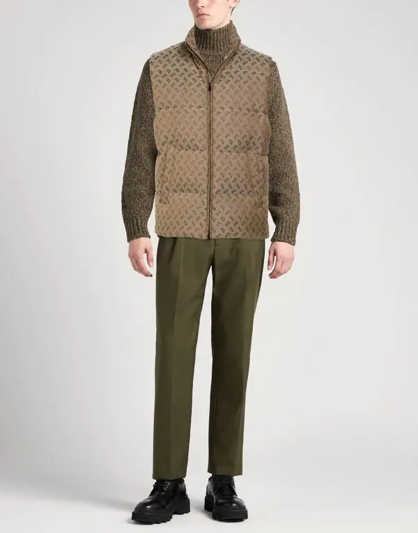 Herno Vest Camel Size Polyester, Cotton