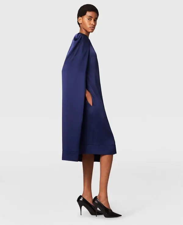 Stella McCartney Cape Satin Midi Dress