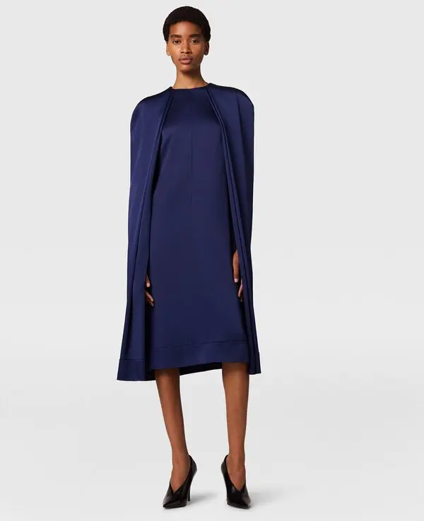 Stella McCartney Cape Satin Midi Dress