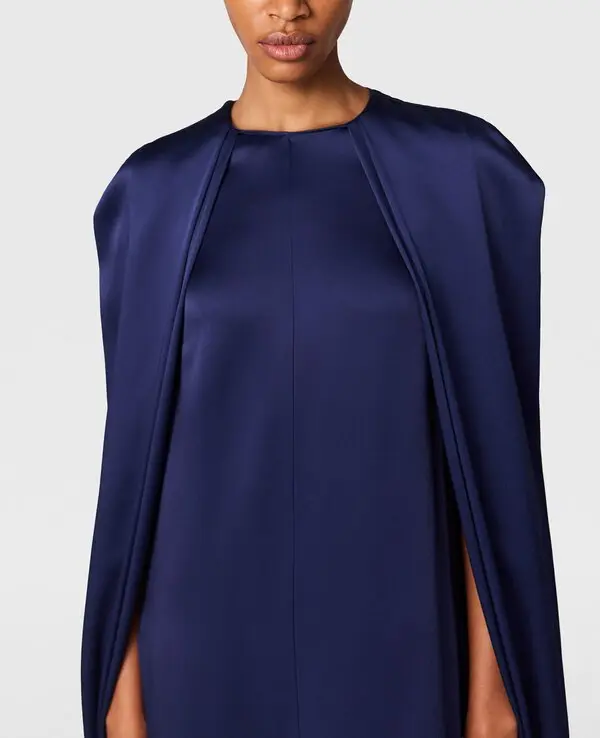 Stella McCartney Cape Satin Midi Dress