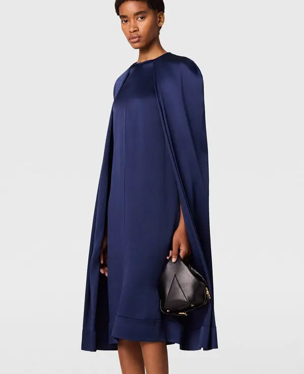 Stella McCartney Cape Satin Midi Dress