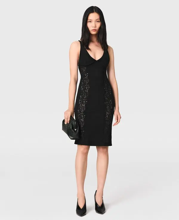 Stella McCartney Lace Panel Midi Dress