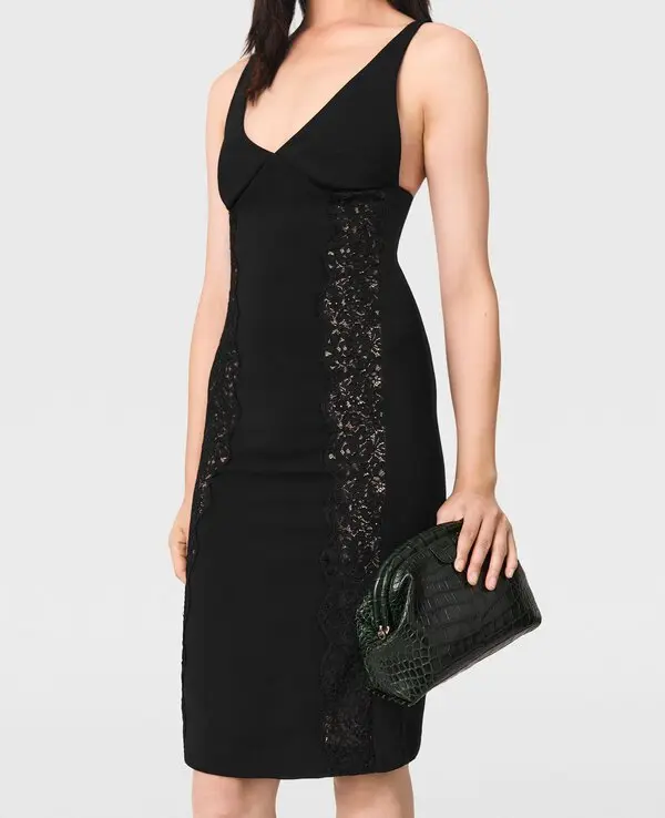Stella McCartney Lace Panel Midi Dress