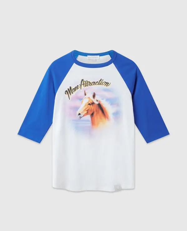 Stella McCartney Airbrushed Horse Baseball T-shirt