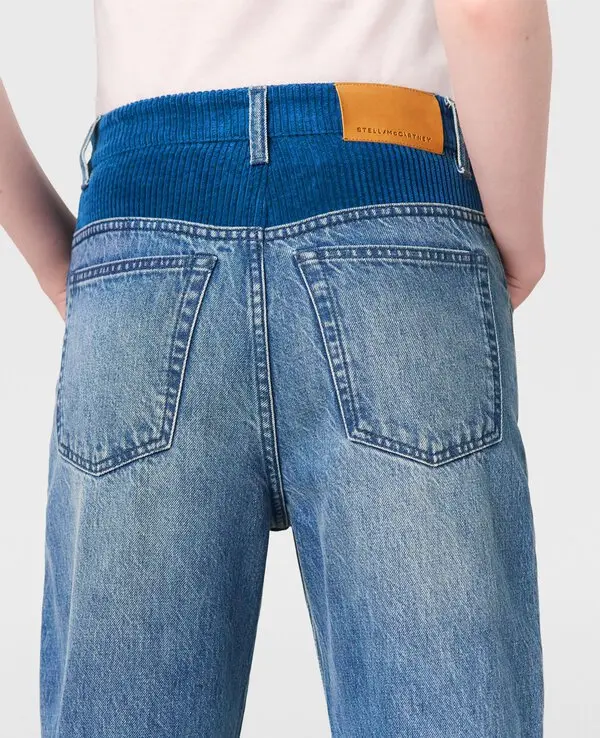 Stella McCartney Corduroy Panel Slim-leg Jeans