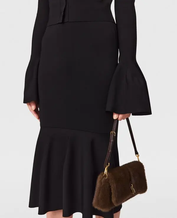 Stella McCartney Compact Knit Flared Midi Skirt