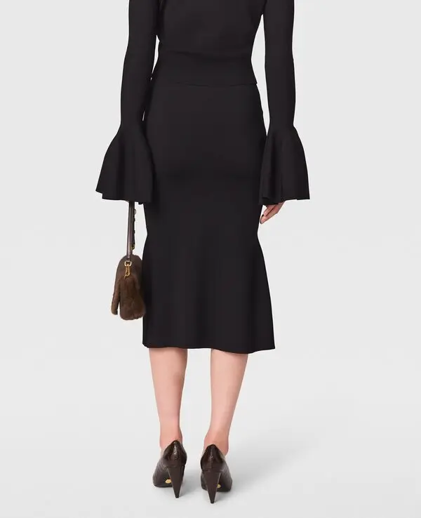 Stella McCartney Compact Knit Flared Midi Skirt