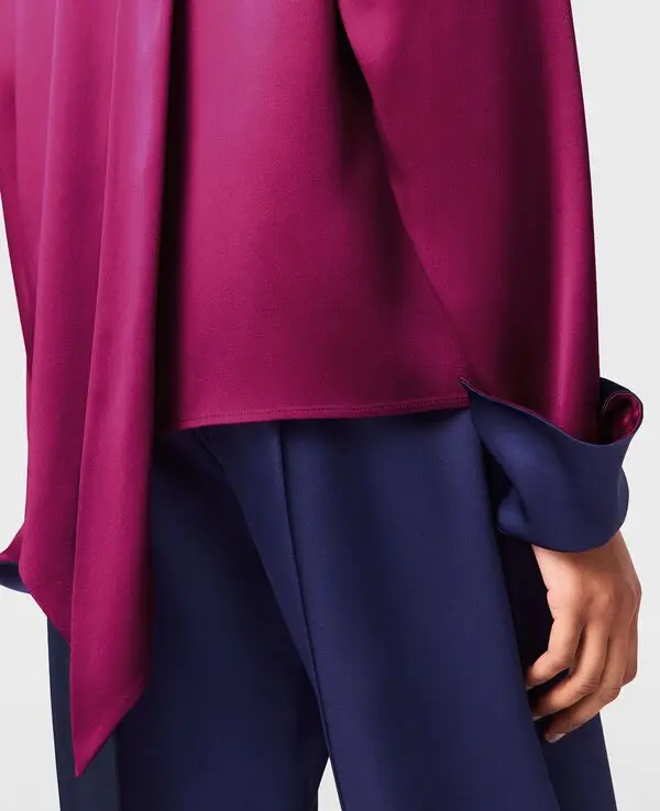 Stella McCartney Tie-back High-neck Satin Top