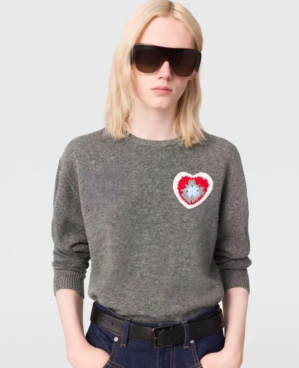 Stella McCartney Crochet Heart Wool Jumper
