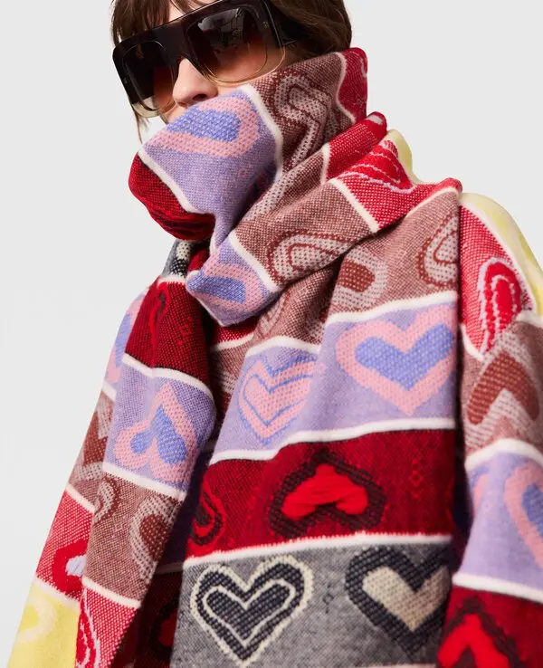 Stella McCartney Heart Fair Isle Scarf