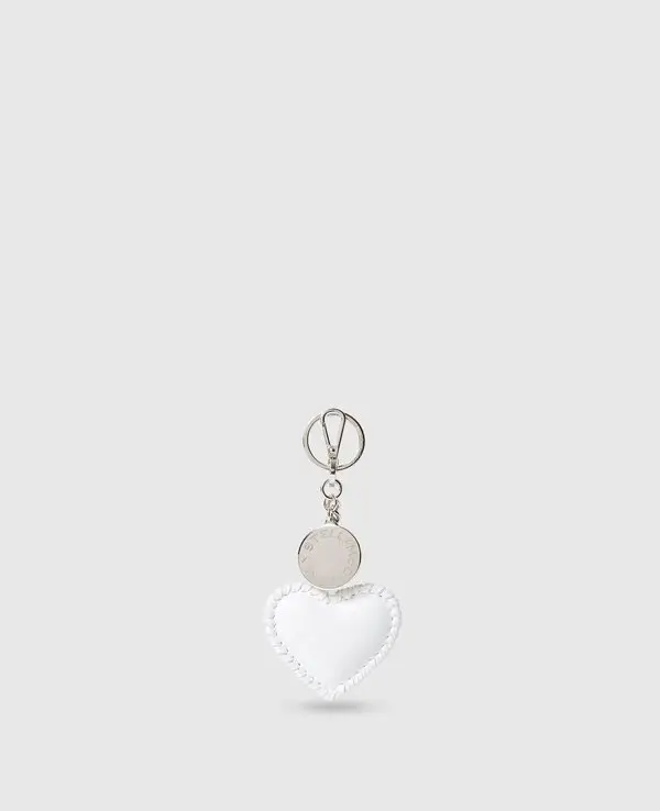 Stella McCartney Whipstitch Heart Charm - White