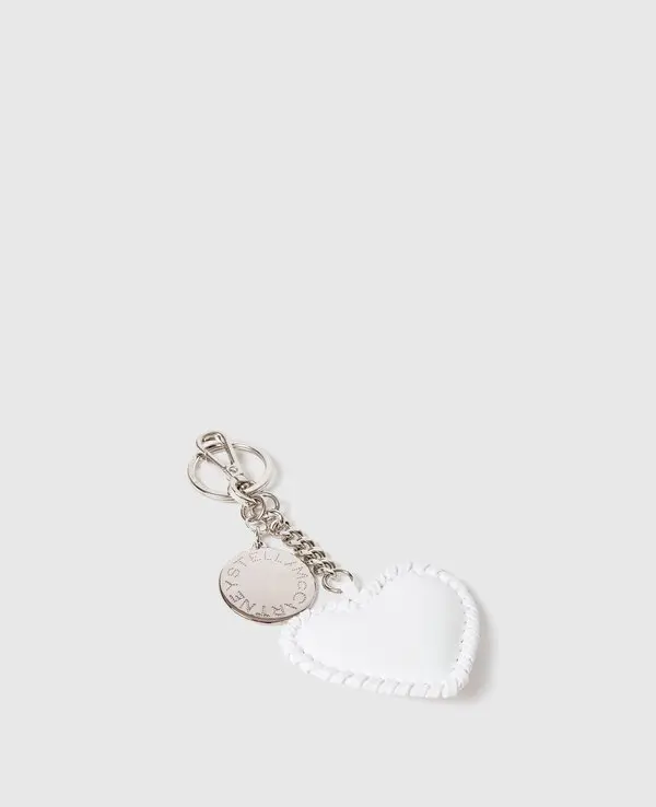 Stella McCartney Whipstitch Heart Charm - White