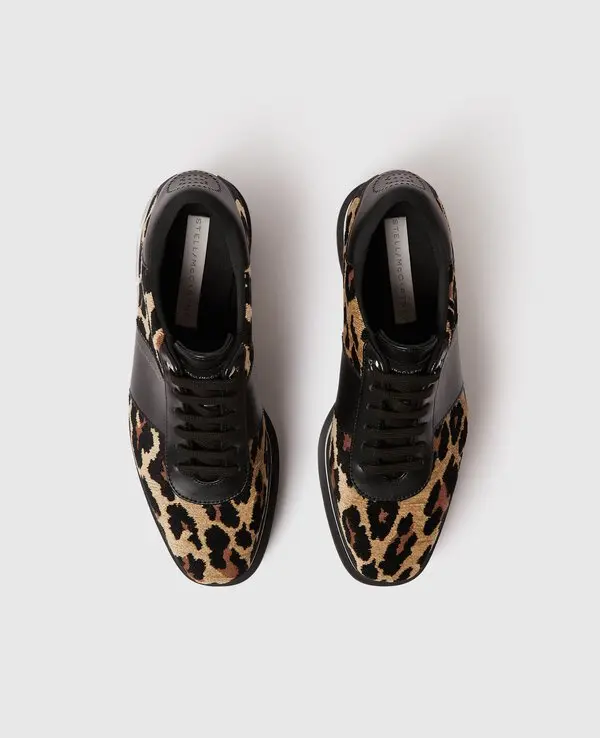 Stella McCartney Sneak-elyse Leopard Platform Trainers