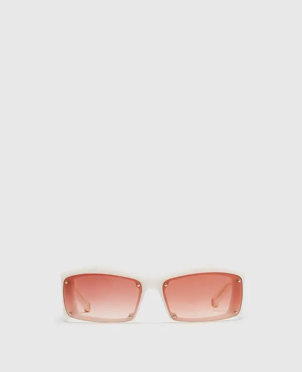 Stella McCartney Medallion Geometric Sunglasses - White