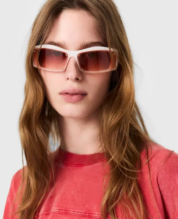 Stella McCartney Medallion Geometric Sunglasses - White
