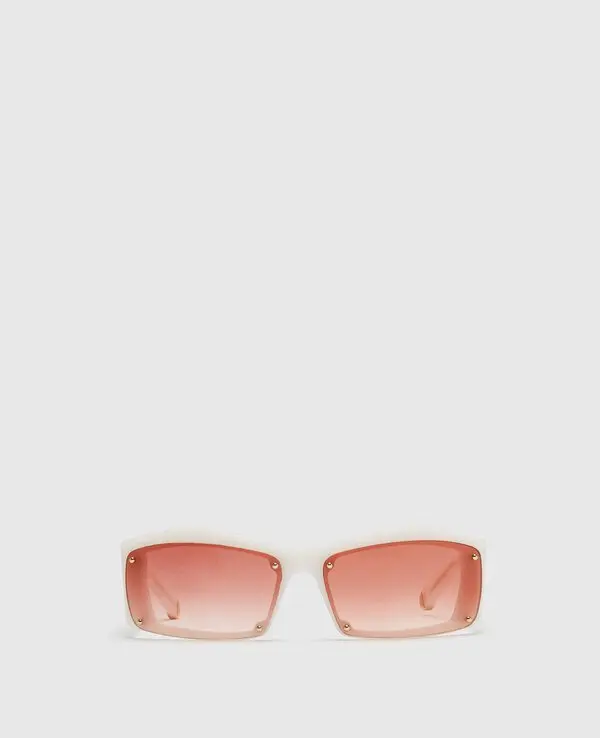 Stella McCartney Medallion Geometric Sunglasses - White