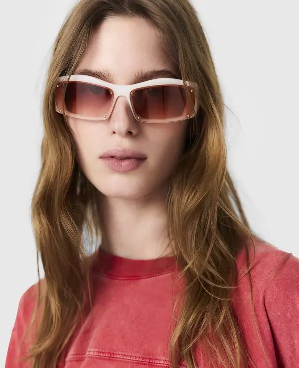 Stella McCartney Medallion Geometric Sunglasses - White