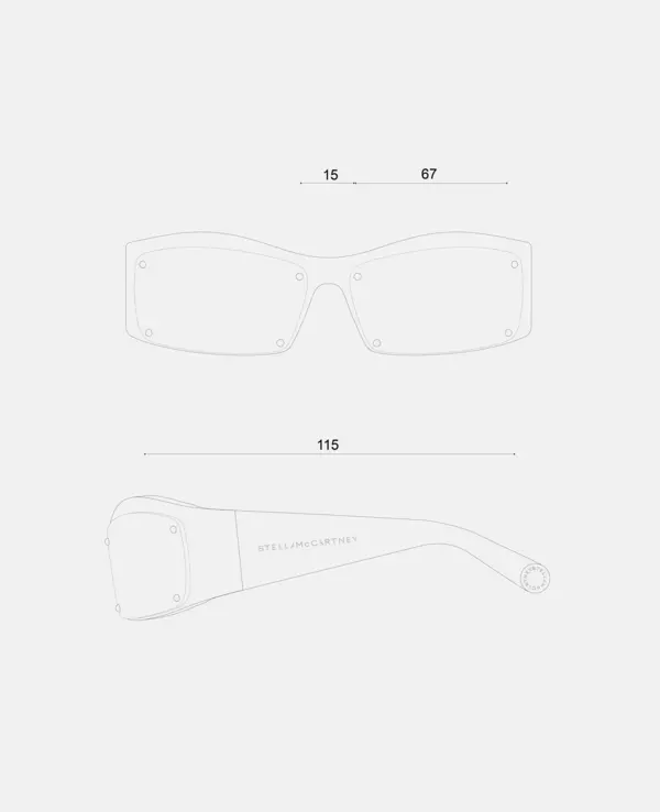 Stella McCartney Medallion Geometric Sunglasses - White