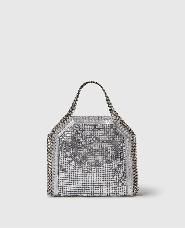 Stella McCartney Falabella Chainmail Tiny Tote Bag - Silver