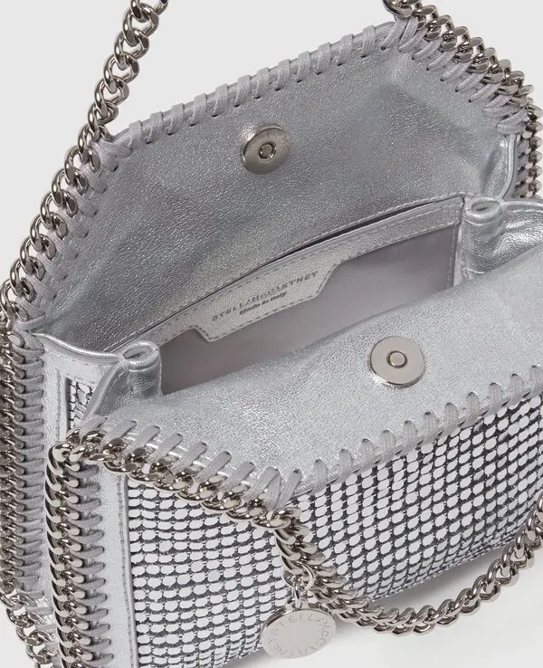 Stella McCartney Falabella Chainmail Tiny Tote Bag - Silver