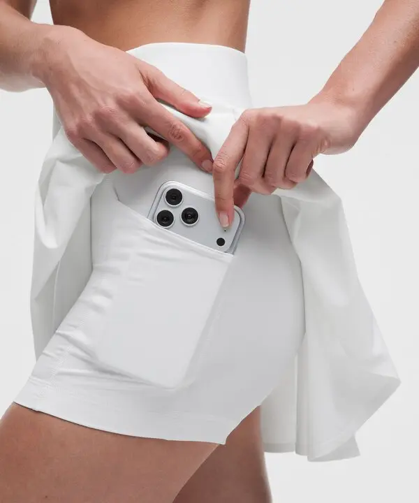 Lululemon Top-stitched Pleated Golf Skirt - White