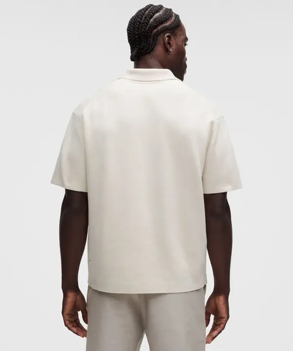 Lululemon Cotton-blend Knit Short-sleeve Polo Shirt - Light Ivory