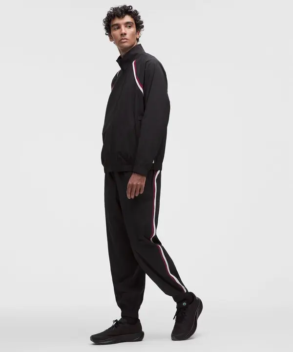 Lululemon Pace Breaker Glyde Jogger - Black/white/raspberry Rave