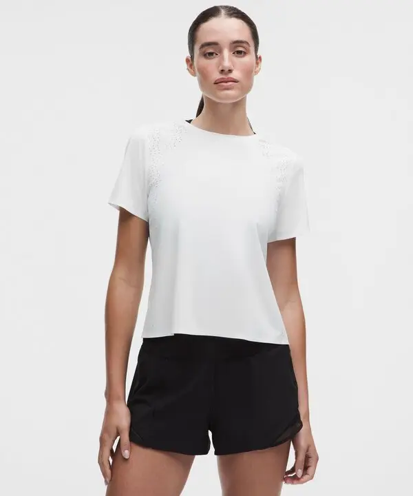 Lululemon Perforated Running Short-sleeve Shirt - White