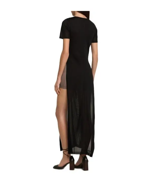 LEMAIRE Shiny Viscose Column Dress W/ Slits