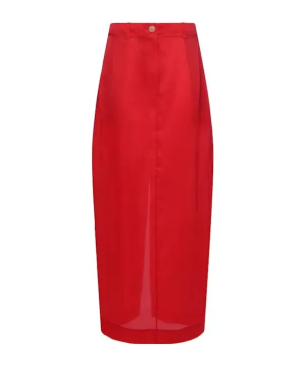 Khaite Silk Organza Long Skirt