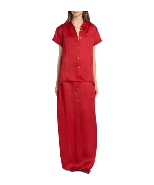 Khaite Silk Organza Long Skirt