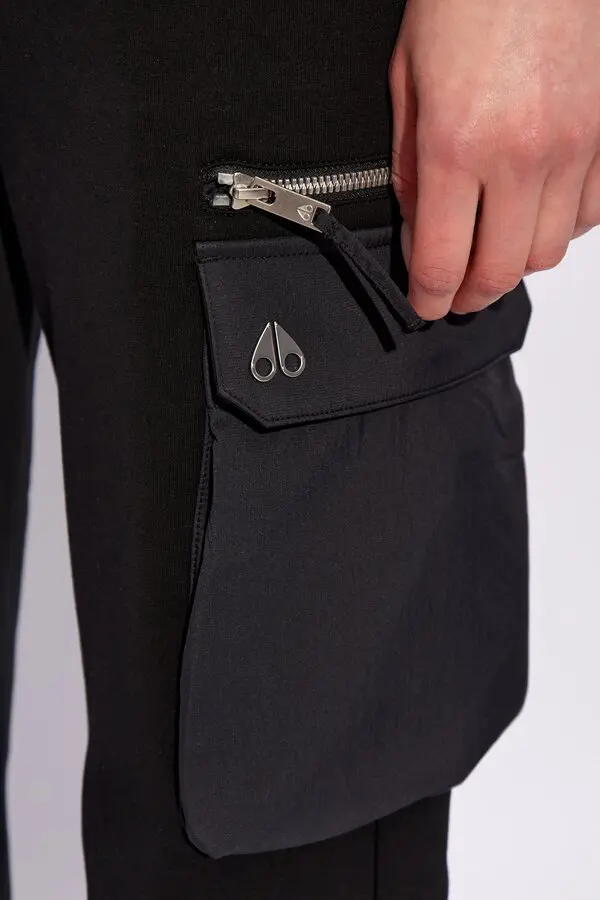 Moose Knuckles Mixmedia Logo-plaque Joggers