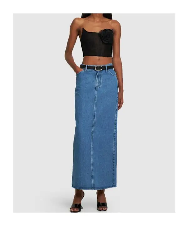 Giuseppe Di Morabito Wool Blend Denim Skirt