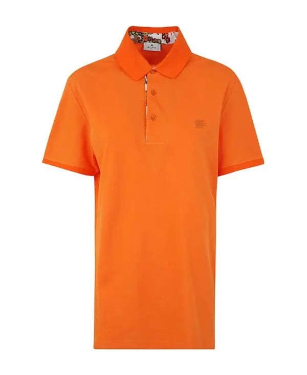 Etro Logo Embroidered Short Sleeved Polo Shirt