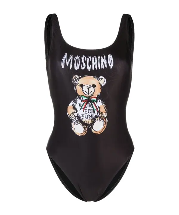 Moschino Teddy Bear Printed One-piece Swimsuit
