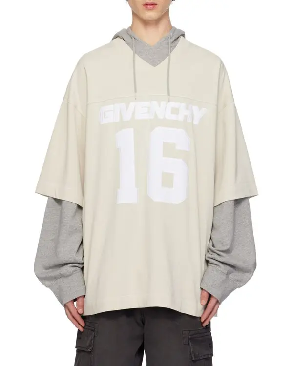 Givenchy Layered Drawstring Hoodie