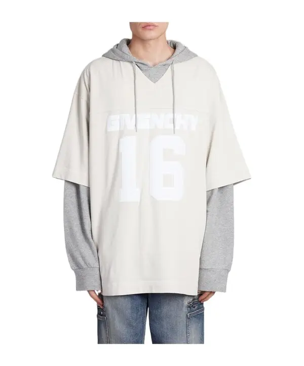 Givenchy Layered Drawstring Hoodie