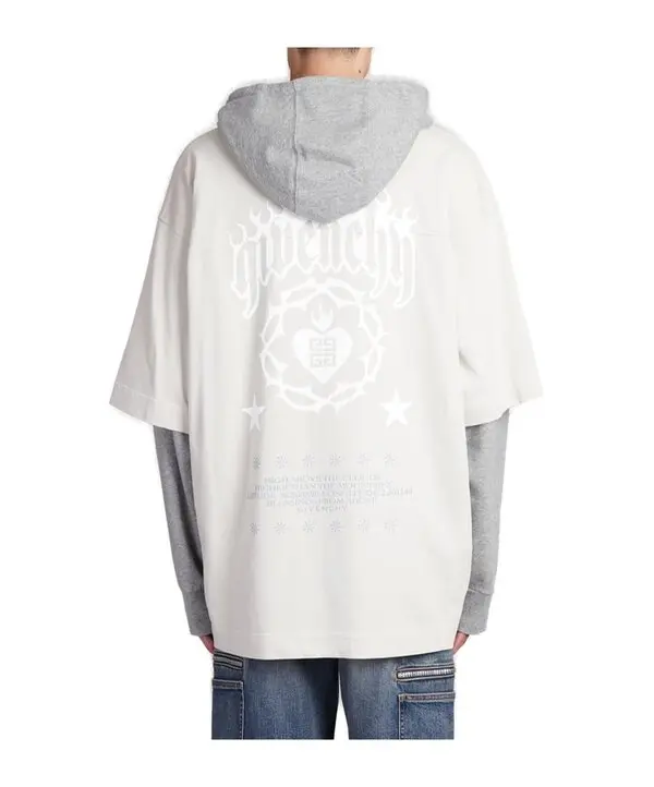 Givenchy Layered Drawstring Hoodie