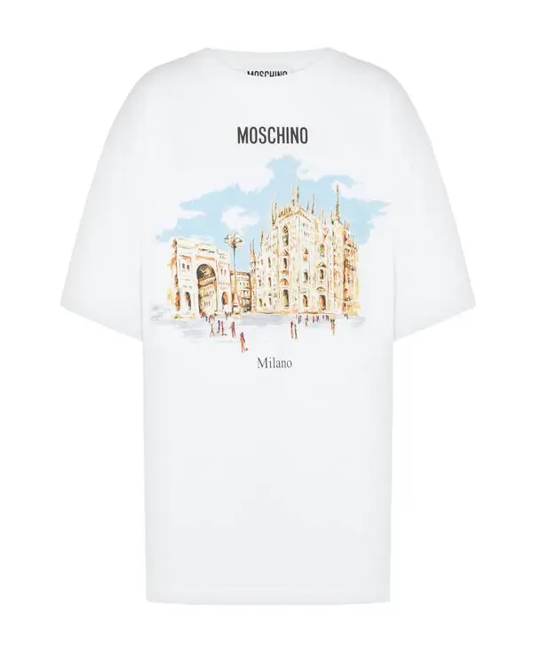 Moschino Printed Crewneck T-shirt - White