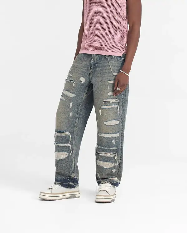REPRESENT Torn Denim Trousers
